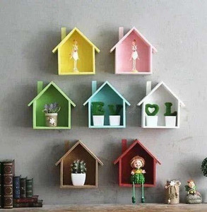 Screeno Wall Shelf Rack Shelves Lodge House Shape Shelf MDF Wall ...