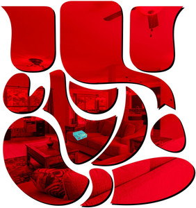 Sticker Daddy 50 cm Ganesh Ji Red wall mirrors|acrylic stickers|mirrors ...