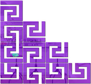 SWATI ART GALLERY 17.78 cm 20 Geometric Purple -892 Self Adhesive ...