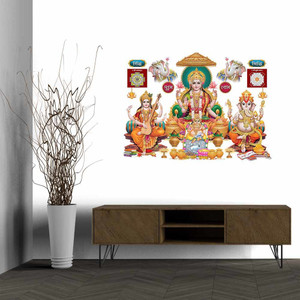 BRITISH TERMINAL 60.96 cm Goddess Maa Laxmi ReligiousSelf Adhesive ...