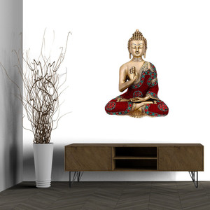 BRITISH TERMINAL 30.48 cm Lord Gautam Buddha Self Adhesive Decorative ...