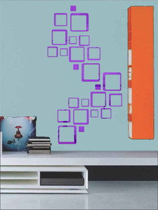 SWATI ART GALLERY 12.7 cm 24 Square Purple 10 Butterfly-779 Self ...