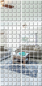 SWATI ART GALLERY 12.7 cm 200 Square Silver-857 Self Adhesive Sticker ...