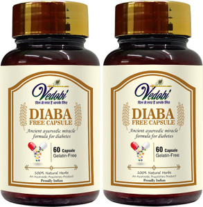 VEDOBI Diaba Free Capsule 120 Cap| Ayurvedic Herbs For Diabetes Care ...