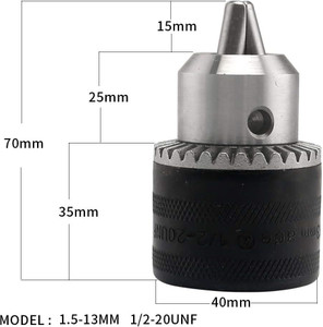uptodatetools 1.5-13mm Drill Chuck Converter 1/2"-20 UNF Quick Connect ...
