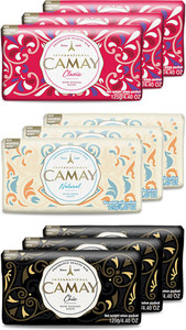 Camay Chic +Classic +Natural Soap, 125g (pack of 9), French fragrance ...