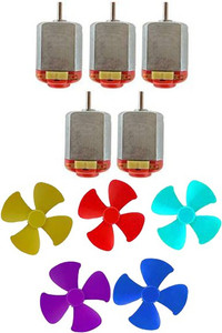 SYMFONIA School Science Project DC Motor kit(5 Pieces TOY MOTOR+5 ...