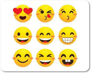 PARMON Emoji printed mouse padsnon-slip rubber base mouse pads ...