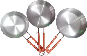 ARYAN Fry Pan 30 cm, 20 cm, 10 cm diameter 3 L, 2 L, 1 L capacity Price ...
