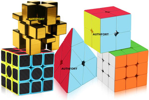 Authfort Carbon Fiber Stickers Gold 2x2x2 3x3x3 Pyramid Stickerless ...