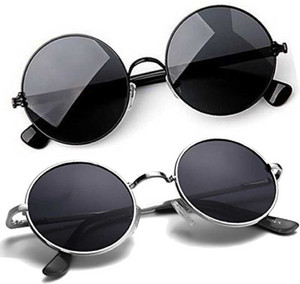 Buy sunwear Round Sunglasses Black, Grey For Men & Women Online @ Best ...
