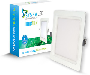 Syska SSK-PAL-S-15W Square LED Panel 6500K Recessed Ceiling Light ...