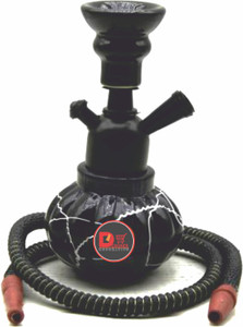 Designer Decorative Glass Hookah Pot Black Kharbuza 8 inch Glass Hookah ...