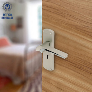 intenzo Legend Double Action Lock Set With 3 Keys Iron Door Handle ...