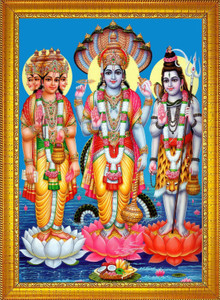 CRAFTSCORNER Lord Vishnu Ji Photo Frame Religious Frame Price in India ...