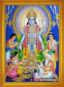 CRAFTSCORNER Lord Vishnu Ji Photo Frame Religious Frame Price in India ...