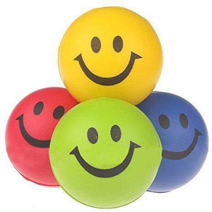 Earth Star Soft and Smooth Smiley Balls 4 Pcs - 75 mm - Soft and Smooth ...