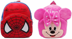 A Little Swag BM-R1_Spider Man & Pink Minnie Combo 12 L Backpack Red ...