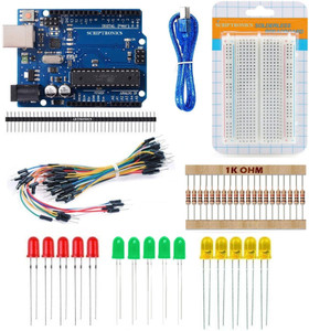Scriptronics Uno R3 400 Basic Starter Kit Arduino Uno, Breadboard, LED ...