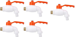 COSVIT PVC Nozzle Bib Cock Pack Of 5 Heavy Plastic Garden Tap/Outdoor ...