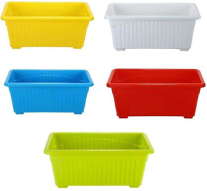BGE Rectangular Plastic Pots for Plants, Jupiter Flower Pots for Home ...