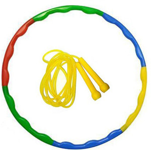 CLOVERBYTE Combo of 1 Hula Hoop + 1 Skipping Rope Fitness Accessory Kit ...