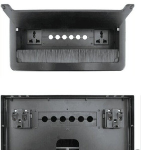 techut Pop up box cable cubby with 2 power socket & 6 cable hole Media ...