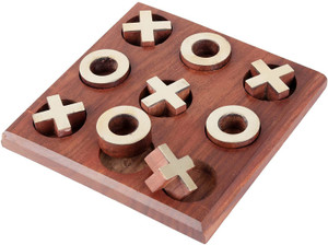 ORTUS Tick Tack Toe - Tic Tac TIK Tak - Wooden Family Board Game Metal ...