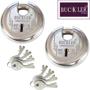 BUCKLER Round Shutter Lock 90MM Pack of 2 Padlock - Buy BUCKLER Round ...