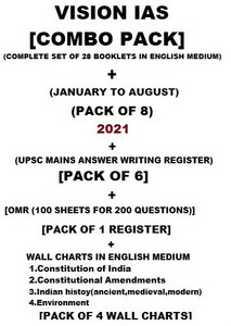Vision Ias Complete Set 2021(28 Booklets) In English+ Vision C.a ...