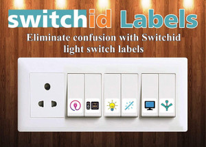 MERKEL 10.16 cm 150 pcs / Switch Identification Sticker for Home Office ...