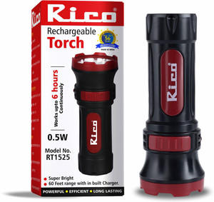 Rico 1525 Rechargeable Torch Light | Dual Mode Pocket Size| Portable ...