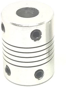 INVENTO 1Pcs 6x6mm Motor Jaw Shaft Coupler Aluminum 6mm to 6mm Flexible ...