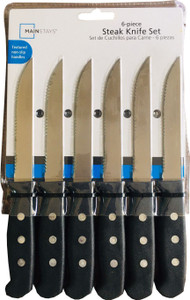 Mainstays 6 Pc Stainless Steel, Plastic Knife Set Price in India - Buy ...
