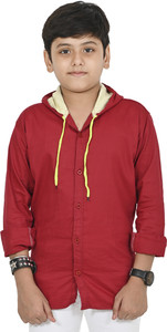 royal prince Boys Solid Casual Red Shirt - Buy royal prince Boys Solid ...