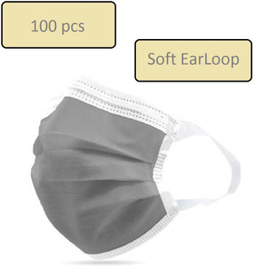 LARGAVIDA 3 Ply Grey coloured Disposable Face Mask Box (Pack of 100 ...
