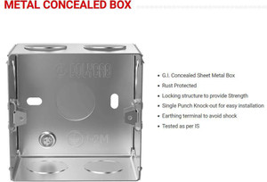 Polycab 2MODULE (BOX OF 10) Metal Electrical Box Price in India - Buy ...