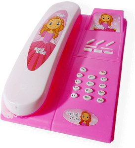 WHITE POPCORN Telephone Landline Toy Girls / Musical Sound Battery ...