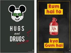 Alcoholic Fuuny Poster - Combo Fine Art Print - PosterHook posters ...