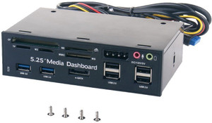 microware 529 5.25" Computer Multifunctional Dashboard Media Front ...