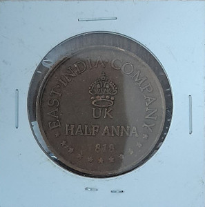 imperialshop #291 - Rare Issue 1818 UK Half Anna Sai Baba Ji East India ...