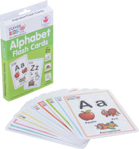 Clever Kids Educational Alphabet Flash Cards.13 double sided flash ...
