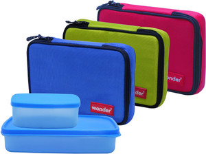 Flipkart.com | Wonder Plastic Softline Stylo Lunch Box, 3 Pcs 1100 ml ...