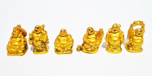 crystal bloom Feng Shui Laughing Buddha | Kuber Set | Lucky Golden Set ...
