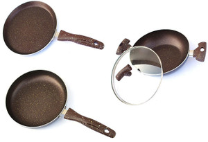 CRYSTAL Induction Bottom Non-Stick Coated Cookware Set Price in India ...