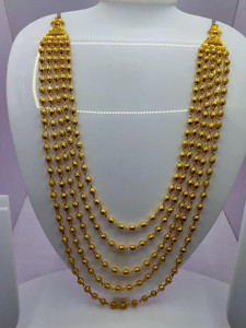 Lucents 5 Layered Matar Mala Chain Necklace for Women & Girls Gold ...