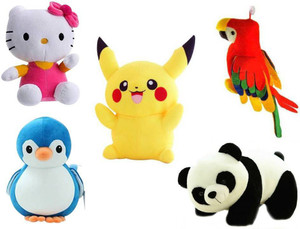 DESTINO Kitty Pikachu Parrot Penguin Panda Soft toy for children and ...
