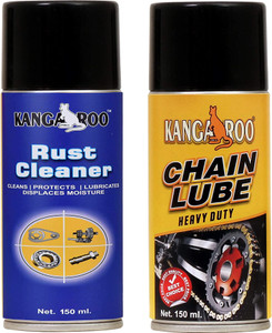 KANGAROO Chain Lubricant Spray 150 ML + Rust Cleaner 150 ML ( Combo ...