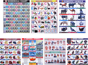 Kids Learning Hanging Charts Pack Of -07 Paper Print - Children posters ...