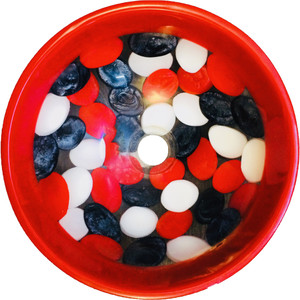 CTM 14 INCH Resin Bowl Wash Basin in Red Multi Color Only Basin Table ...